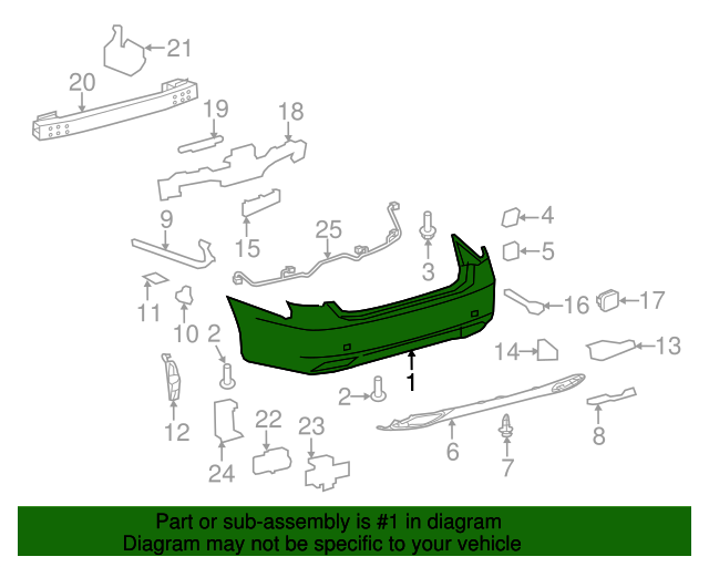 2007-2009 Lexus Bumper Cover 52159-50912 | Genuine Lexus Parts