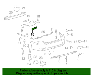 2007-2012 Lexus Bumper Cover Reinforcement 52188-50040 ...