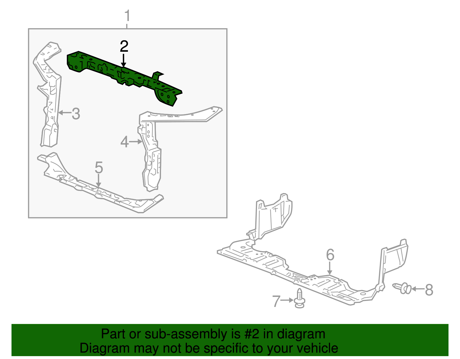 04602-SNE-A01ZZ - 2006-2011 Honda Civic - Frame Set Front Bulkhead ...