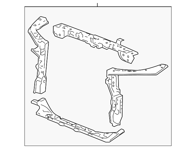 2006-2011 Honda Civic Radiator Support 60400-SNE-A01ZZ | Honda Factory ...