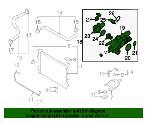 Genuine Thermostat Housing for 2008-2010 Hyundai Sonata | Part# 25600 ...