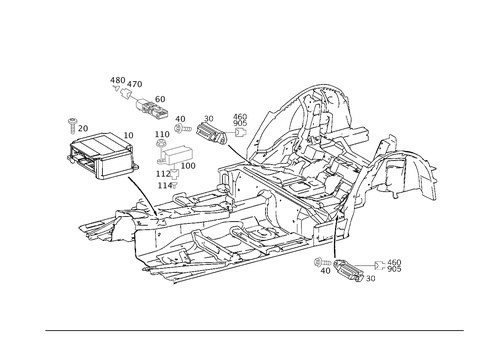 Belt Locking Retractor, Airbag and Sidebag for 2005 Mercedes-Benz CLK ...