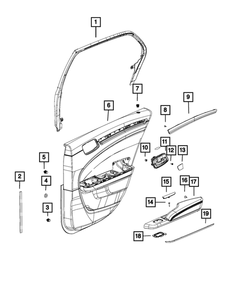 Door Trim Panels-Front and Rear for 2017 Chrysler 300 | Mopar Online Parts