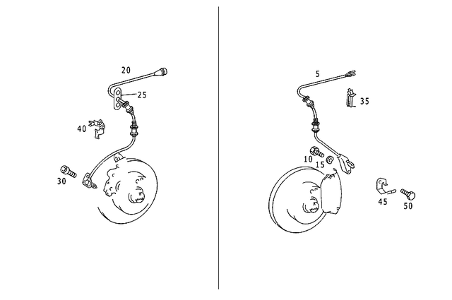 1990-1993 Mercedes-Benz Rotational Speed Sensor 124-540-15-17 | MB OEM ...