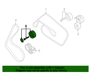 2009-2019 Audi Pulley 06E-903-341-H | Genuine Audi Parts