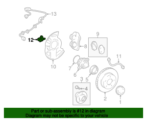 2003-2024 Toyota ABS Wheel Speed Sensor (Right, Front, Rear) 89542 ...