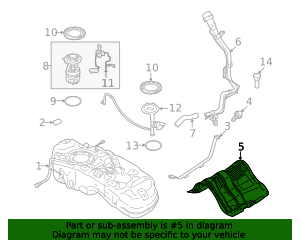17285-6RR1A - Tank Shield 2021-2024 Nissan Rogue | Nissan Parts ...