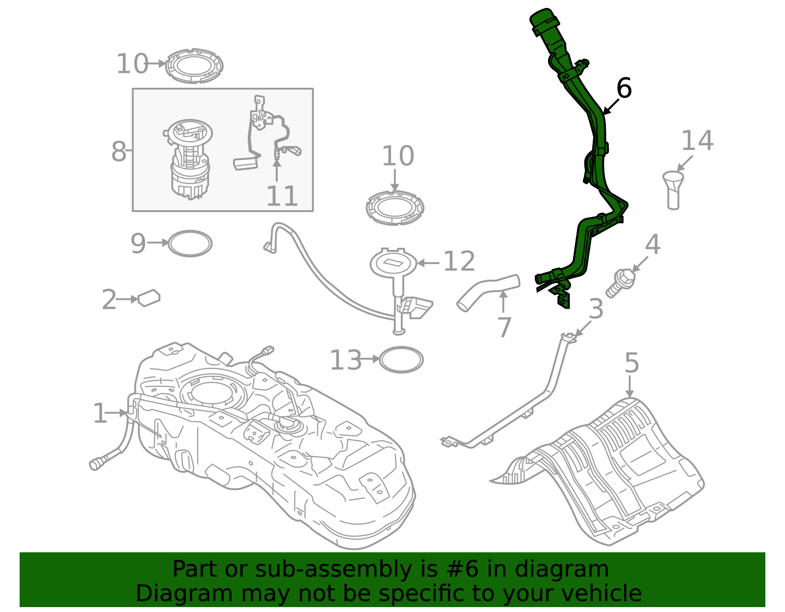 2021-2025 Nissan Rogue Filler Pipe 17221-6RR0A | Nissan Parts OEM