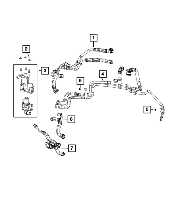 2020-2024 Jeep Wrangler Heater Supply Hose And Tube 68401122AE | Mopar ...