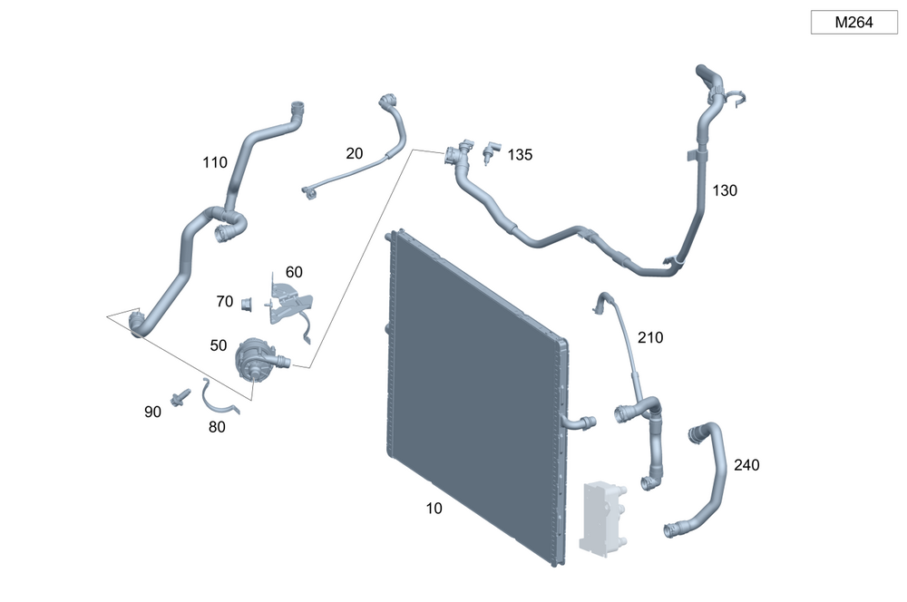 167-501-79-02 - Coolant Line 2020-2023 Mercedes-Benz GLE350 | Mercedes ...
