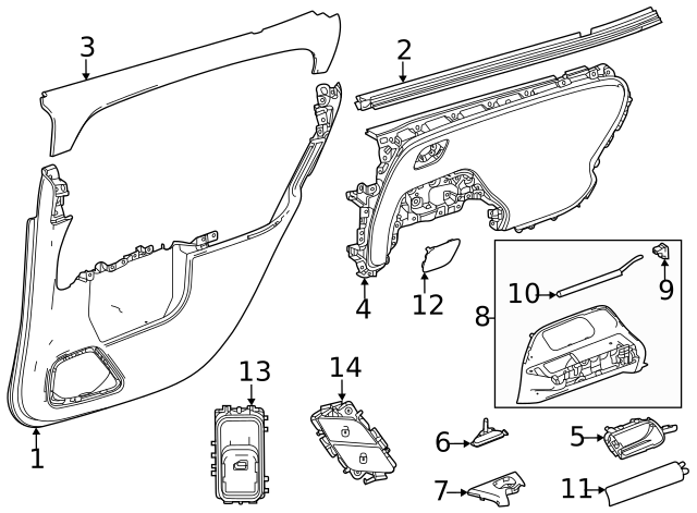 247-730-53-02-8T92 - Pull Handle 2020-2023 Mercedes-Benz | Mercedes ...