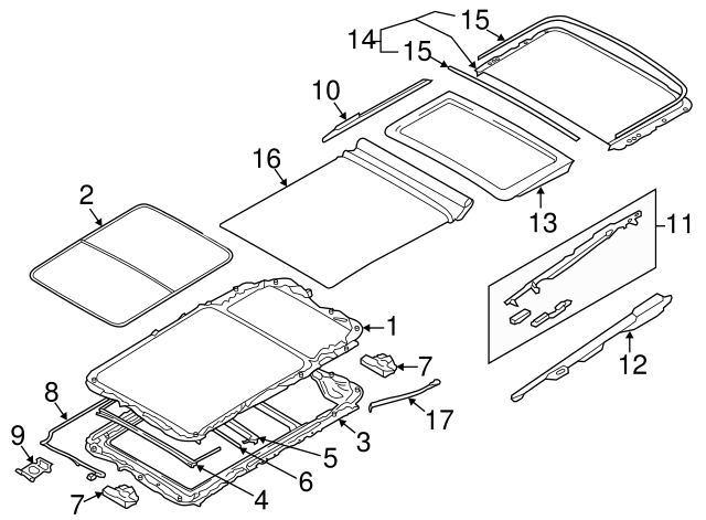 54-10-7-342-840 - Rear Glass Seal Kit - 2014-2019 BMW | Buy BMW Parts Now