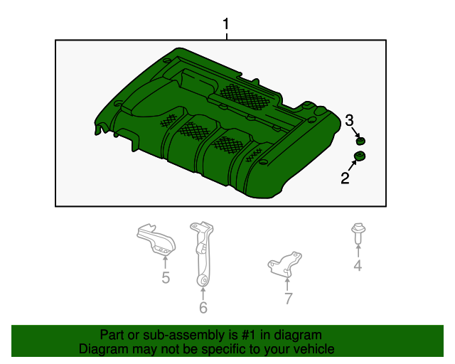 Hyundai - 29240-23650 - Engine Cover - 2003-2008 Hyundai | OEM Hyundai ...