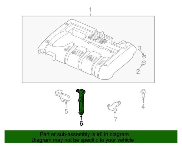 Hyundai - 29216-23620 - Engine Cover Mount Bracket - 2003-2009 Hyundai ...