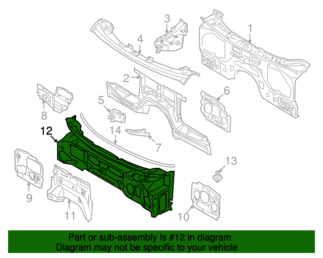 51487284601 - 2007-2019 BMW Upper Sound Insulating Dash 514810 (51-48-7 ...