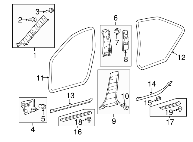 2012-2017 Toyota Camry Scuff Plate 67913-06190-B1 | Toyota Parts Center