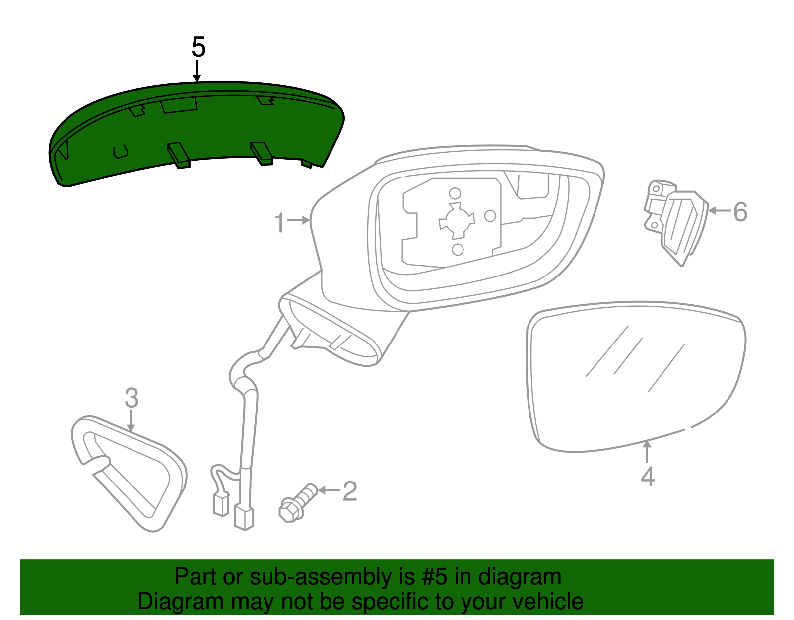 BHP1-69-1N1-27 - HOUSING(R) DR MIRROR - 2014-2016 Mazda 3 | Mazda Parts ...