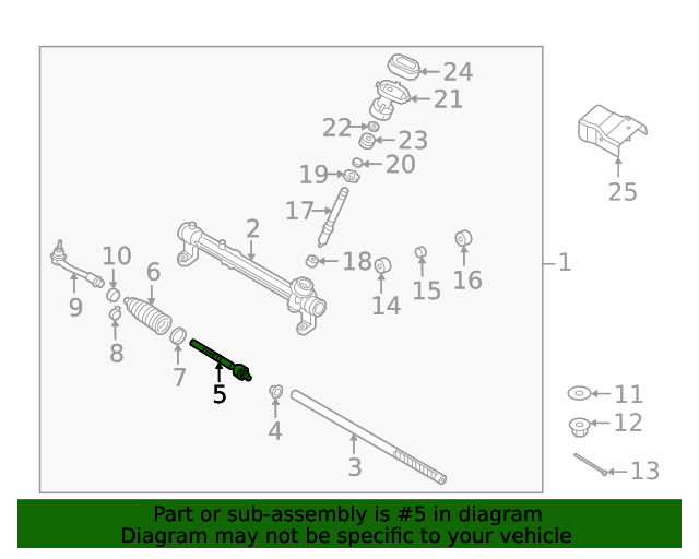 2022-2024 Hyundai Tucson Inner Tie Rod 56540-N9000 | OEM Parts Online