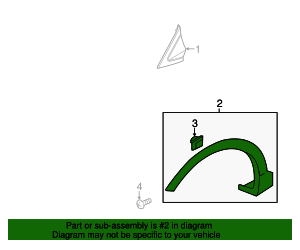 2013-2019 Hyundai Wheel Opening Molding 87712-B8000-CA | OEM Parts Online
