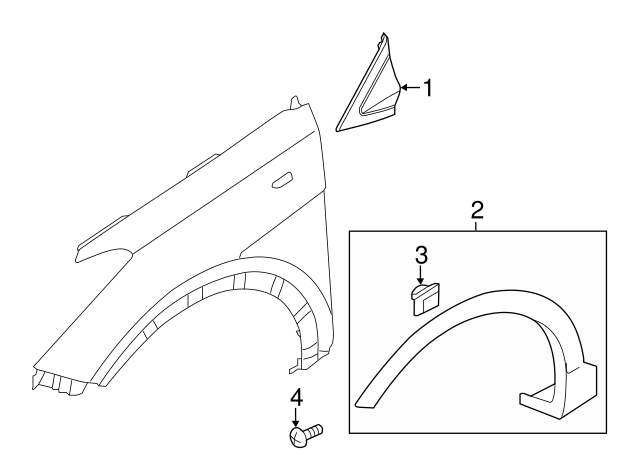 2013-2024 Hyundai Wheel Opening Molding Retainer Clip 87716-2W000 ...