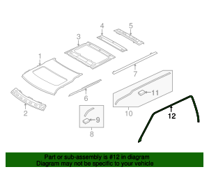 Genuine OEM Drip Weather-Strip Part# CHE500090 Fits 2005-2016 Land ...