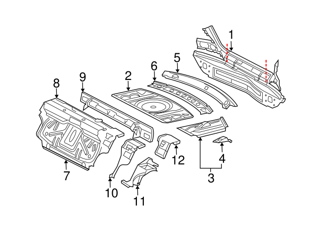 211-640-08-71 - Rear Body Panel 2003-2009 Mercedes-Benz | Mercedes-Benz ...