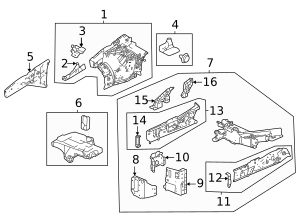 60935-TYA-A00ZZ - Bracket L Front Group 1 Auto Parts