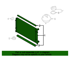 2008-2017 Volkswagen Radiator 5K0-121-251-AA | AutoNation Parts