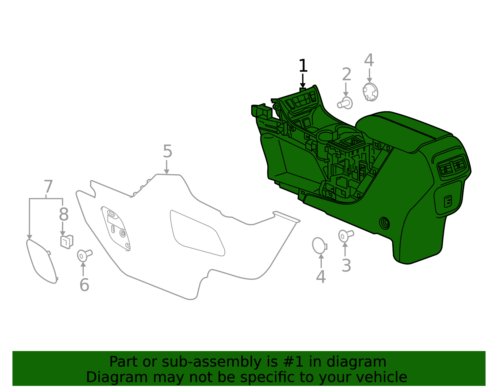 2021-2024 GMC Terrain Center Console 85128420 | Karl Auto Parts