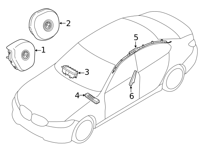 2019 BMW Head Air Bag 72-12-7-484-107 | BMW Parts Online Hub