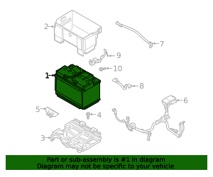 2017-2022 Kia Vehicle Battery 37110-F9620 | TascaParts.com