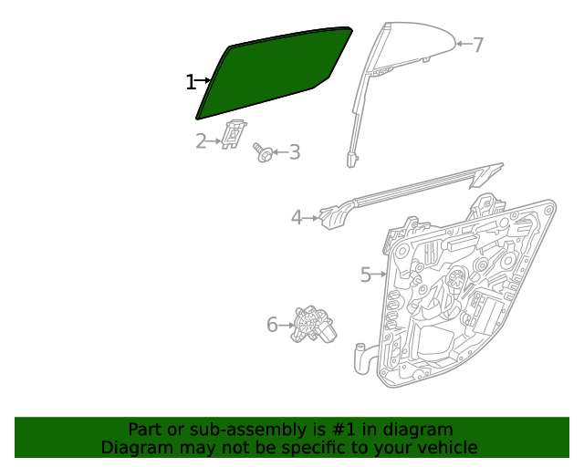 290-735-01-00 - Movable Glass 2019-2023 Mercedes-Benz | Mercedes-Benz ...