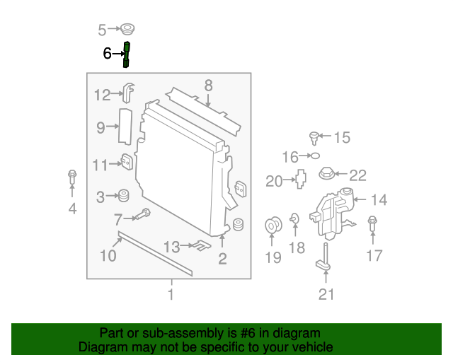 Genuine OEM Auxiliary Radiator Pin Part# PDG500045 Fits 2005-2016 Land ...