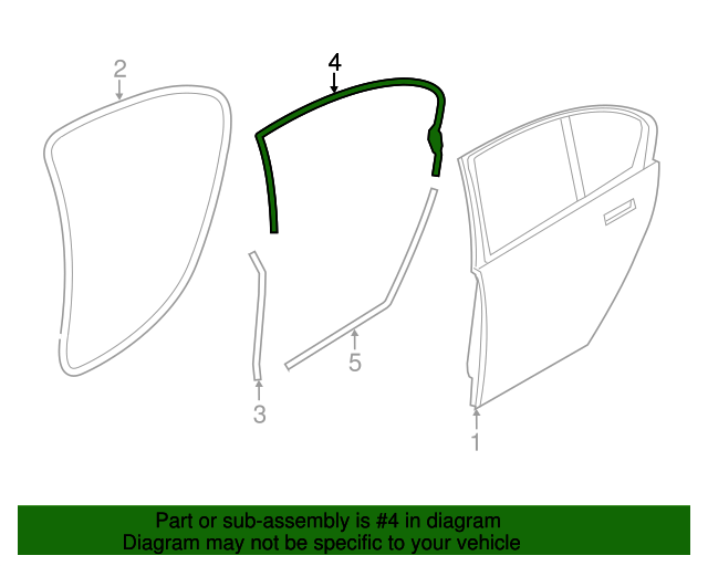 51357177943 - 2009-2015 BMW Front Weather-Strip (51-35-7-177-943) | BMW ...