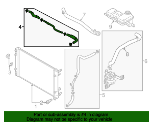 Genuine Drive Motor Inverter Radiator Hose for 2017-2019 Hyundai Ioniq ...