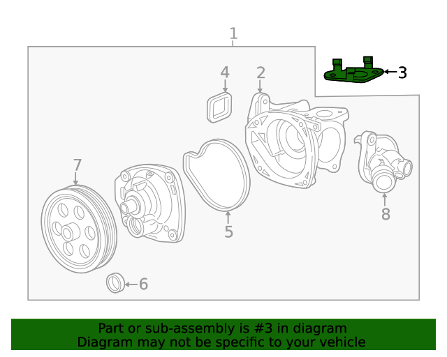 2013-2022 GM Thermostat Bypass Pipe Gasket 12627055 | GMPartsDirect.com