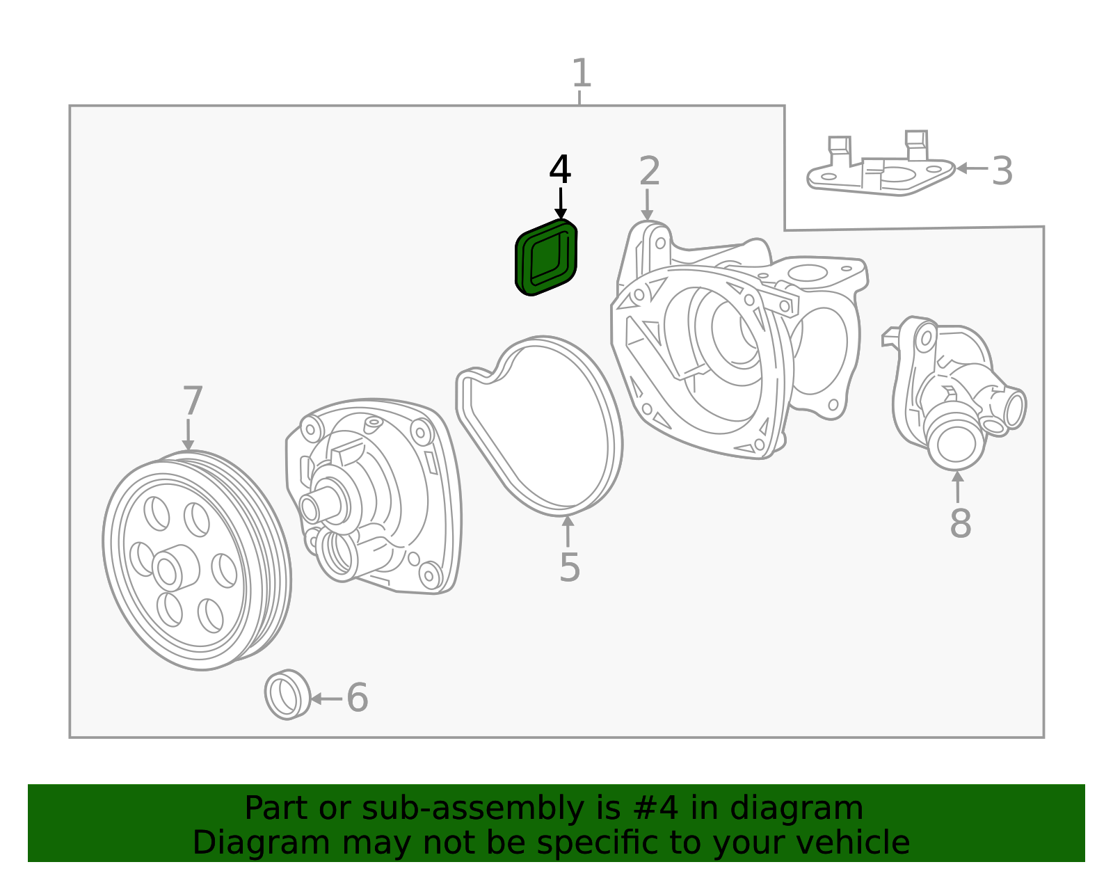 25201460 - Water Pump Gasket 2013-2023 GM | GMPartsNow