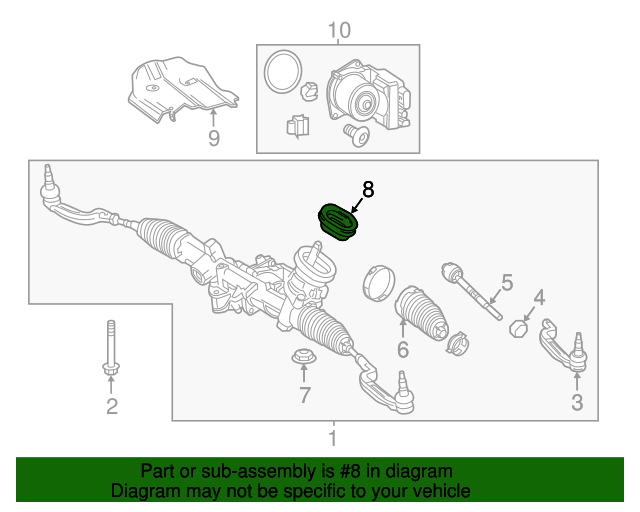246-462-00-96 - Rack And Pinion Pinion Seal 2014-2020 Mercedes-Benz ...