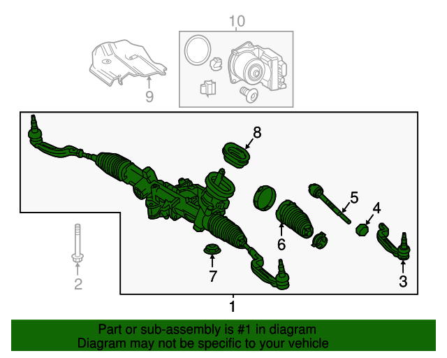 246-460-53-01-80 - Rack And Pinion Assembly 2015-2020 Mercedes-Benz ...