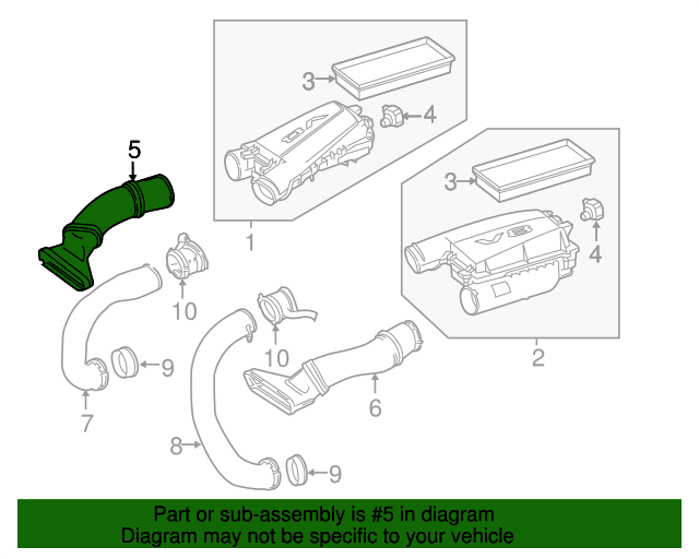 278-090-50-82 - Intake Hose 2014-2017 Mercedes-Benz | Mercedes-Benz ...