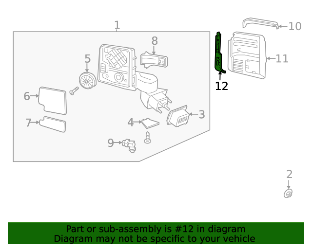 2020-2022 GM Black Passenger Side Outside Rearview Mirror Housing Lower ...