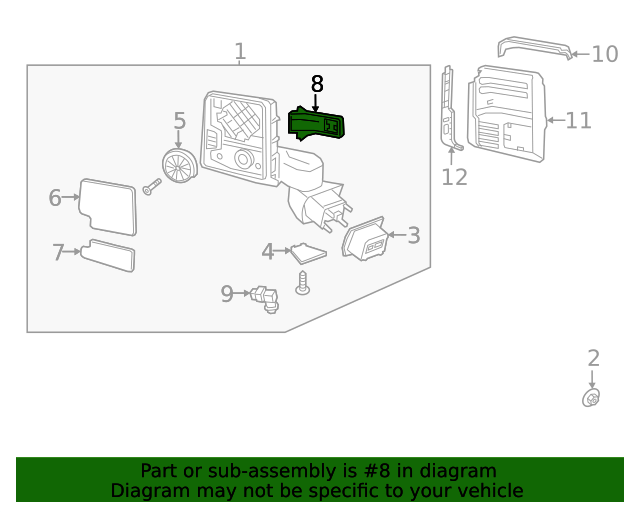 2020-2024 GM Front Driver Side Clearance Lamp 84468927 ...
