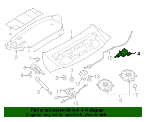 2012-2019 Porsche Trunk Lock Actuator Motor 991-504-117-01 | OEM Parts ...