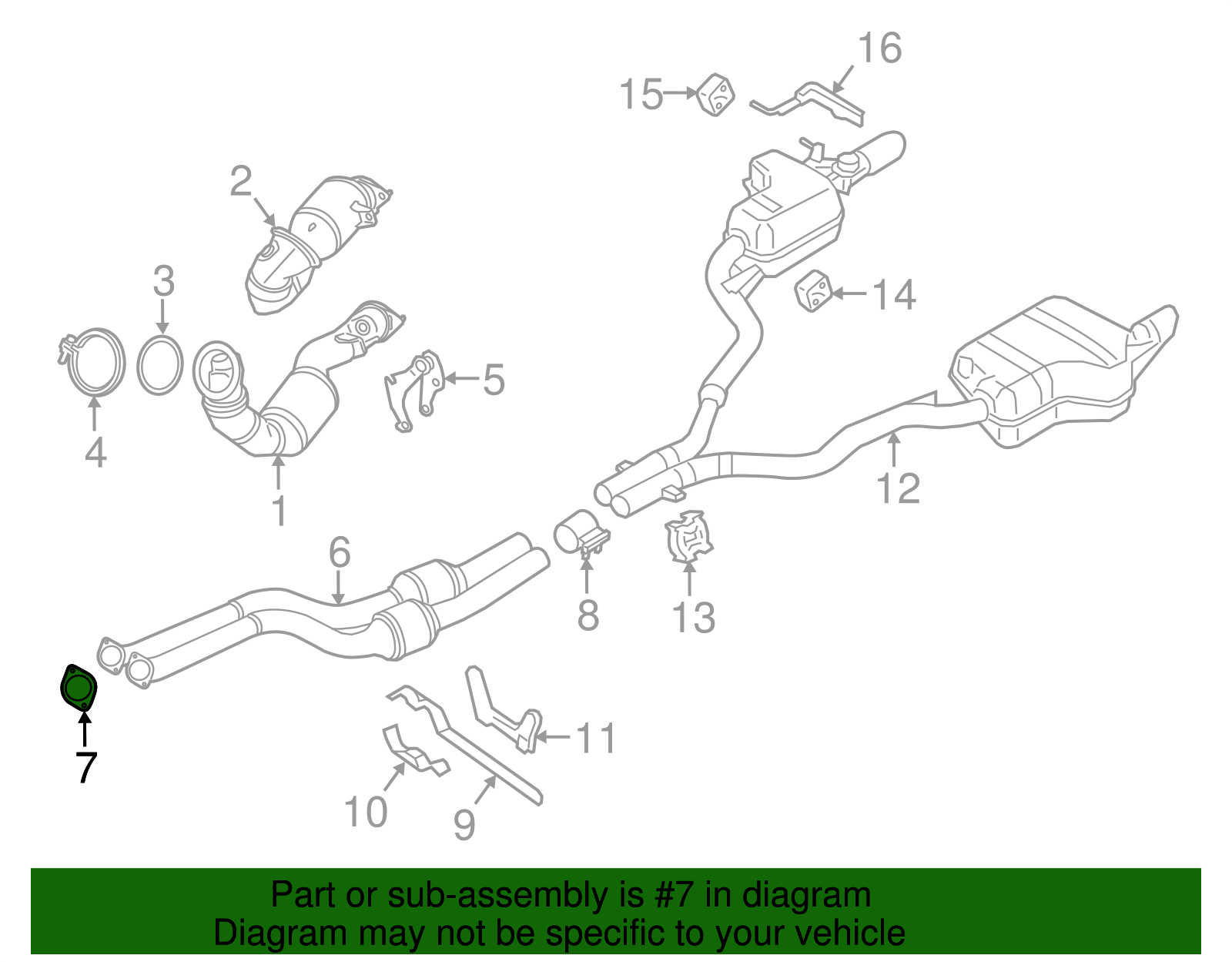 2007-2016 BMW Converter & Pipe Gasket 18307553603 | OEM Parts Online