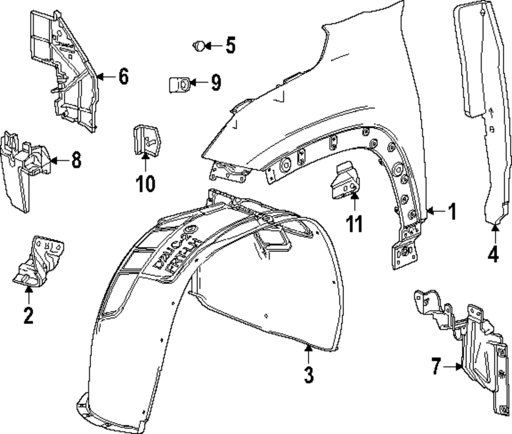 2025 Chevrolet Equinox Front Wheelhouse Splash Shield 84533445 | OEM ...
