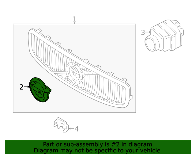 32228571 - Grille Emblem - 2019-2021 Volvo | Volvo OEM Parts Direct