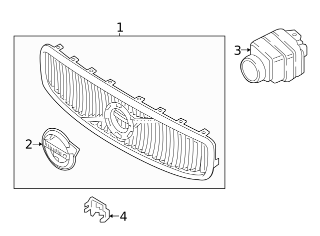 2020-2021 Volvo Upper Grille 32368136 | TascaParts.com