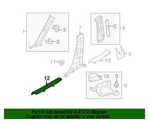 2014-2018 Mazda 3 Front Sill Plate BJS7-68-720A-02 | Florida Mazda Parts