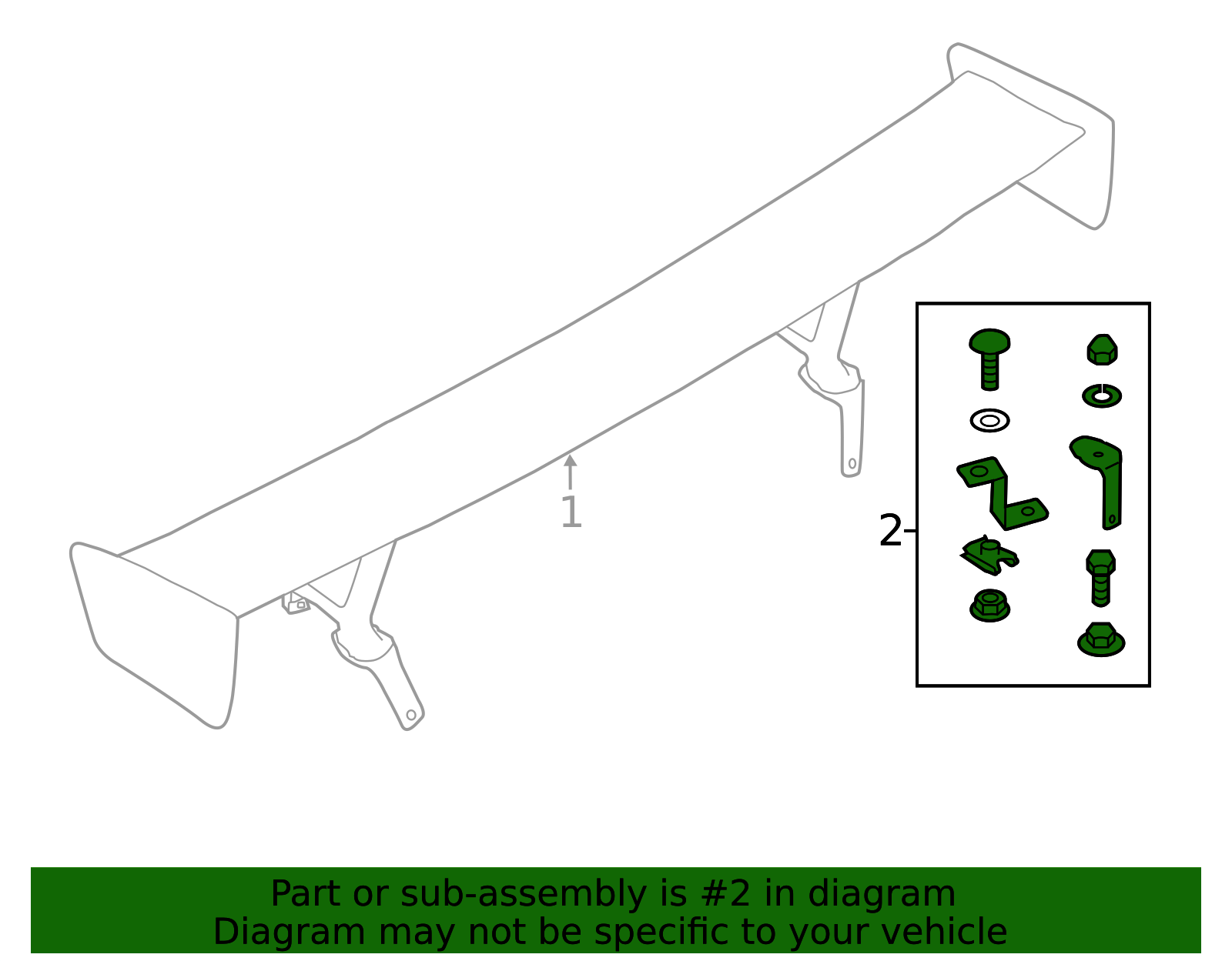 2018 Subaru WRX STI Spoiler Hardware Kit E7210VA101 | Subaru Parts Store