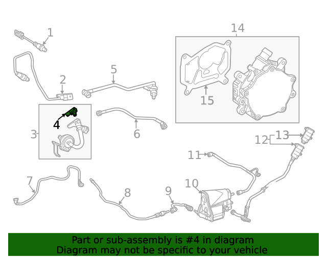 000-905-50-02 - Evaporative Emissions System Pressure Sensor 2018-2023 ...